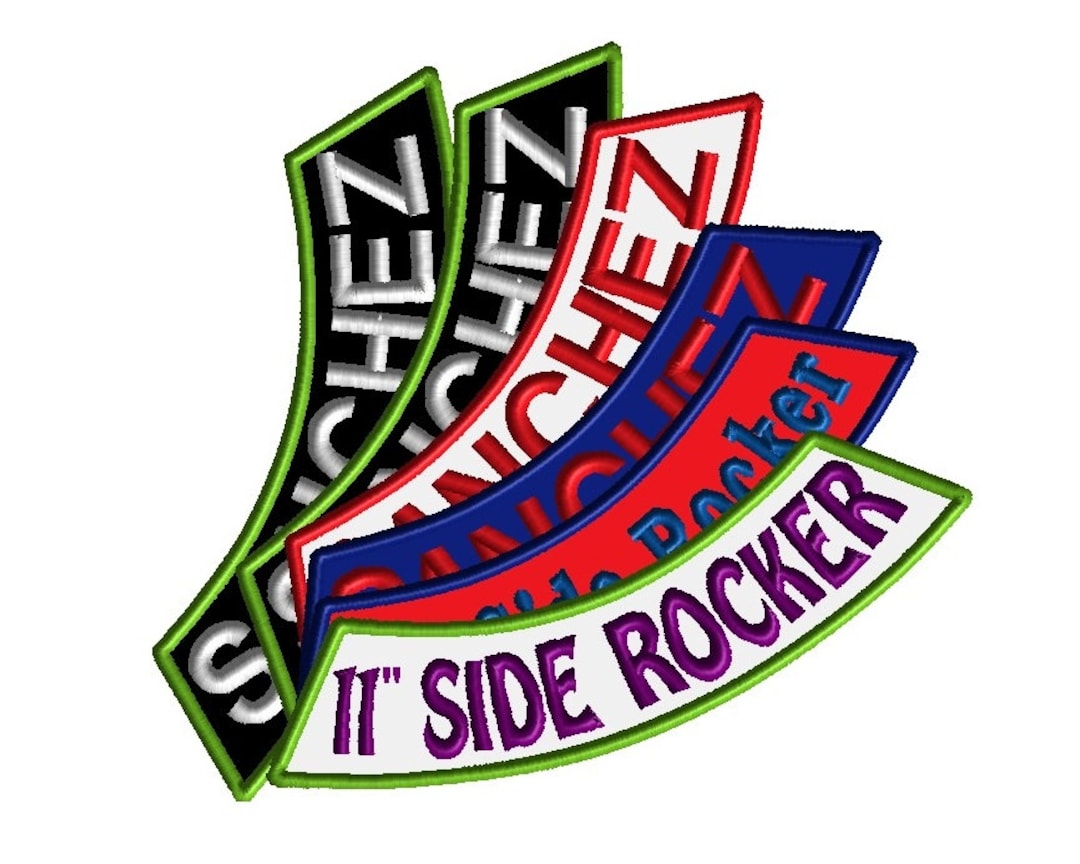 11" Custom Patches for Jackets - Side Rocker Patch - Motorcycle Patches ...