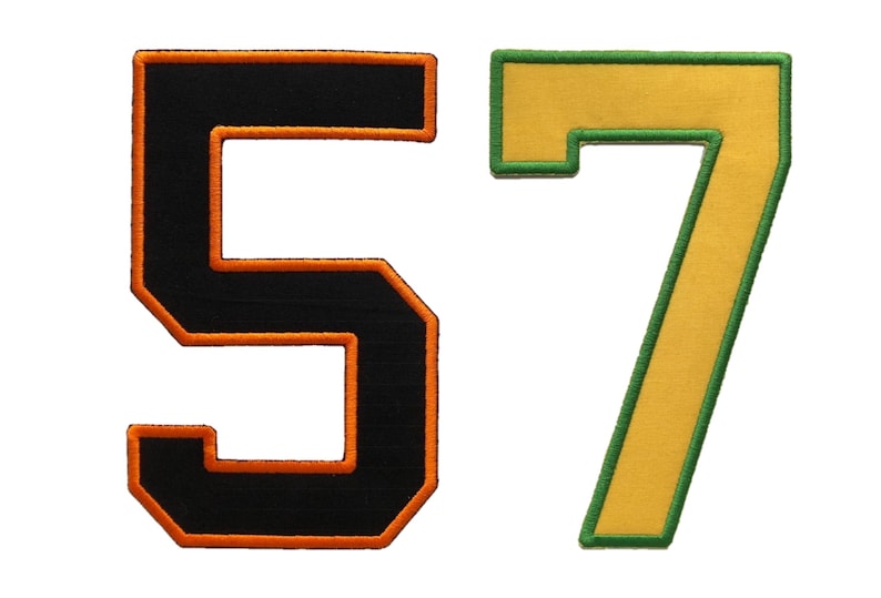 7 Iron on Numbers Custom Patches for Jackets Custom | Etsy
