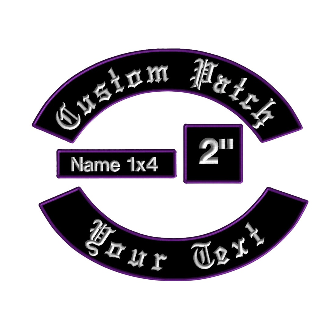 Custom Motorcycle Patches: 12" Top & Bottom Rocker, Officer Tag - Etsy