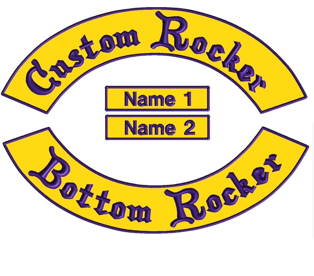Motorcycle Patches for Jackets & Biker Vests | 12" Top Rocker Patch ...