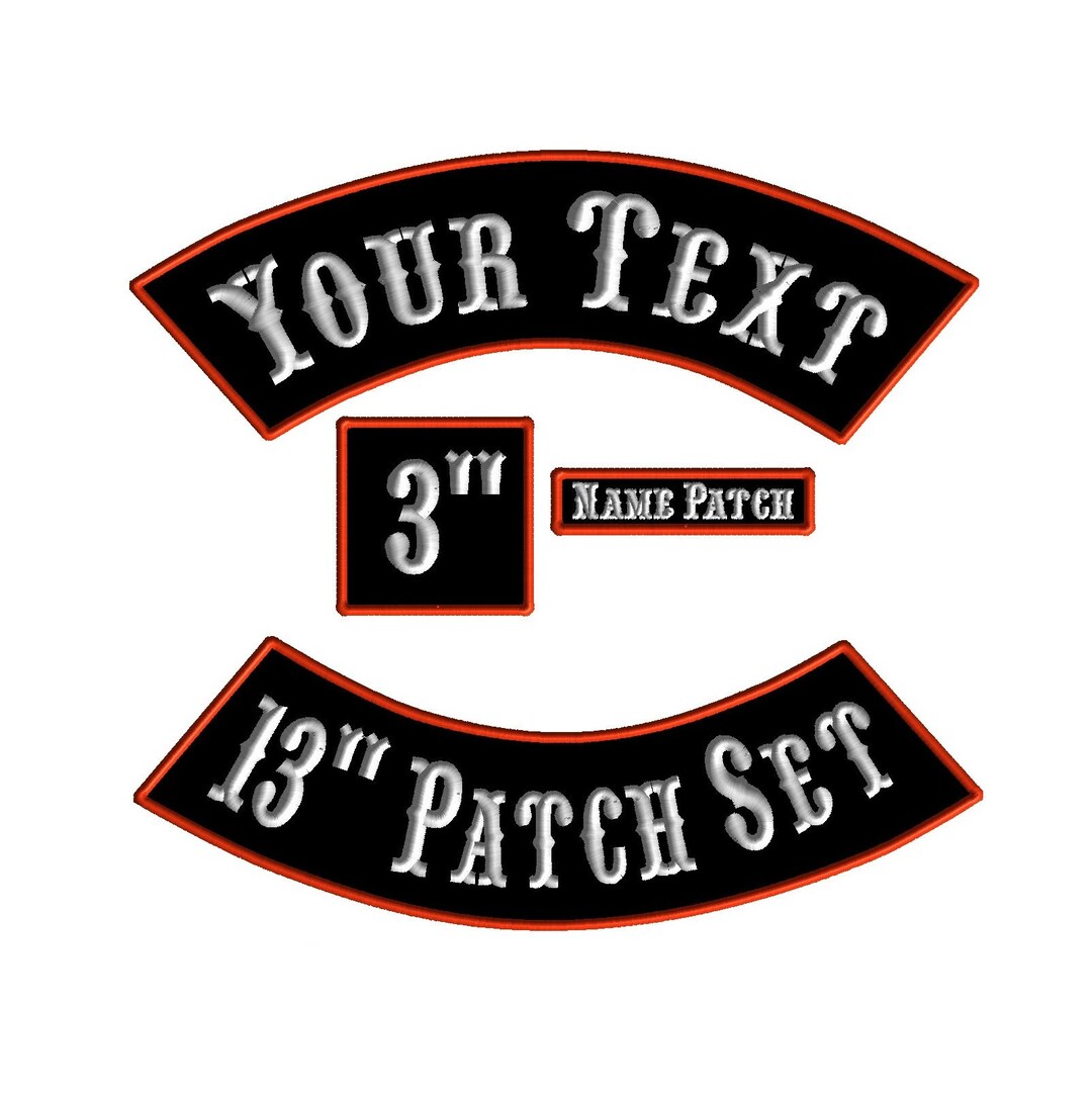 Custom Back Patch Set: Embroidered Twill Rocker Patches, Iron-on - Etsy