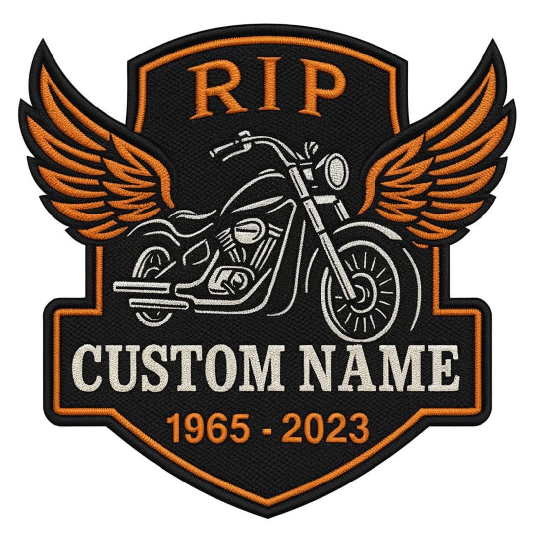 RIP Patch for Biker Jackets | Iron in Memorial Applique for Motorcycle ...