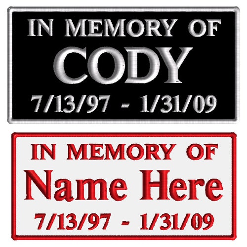 Custom Embroider Memorial Circle Biker Patch - Etsy