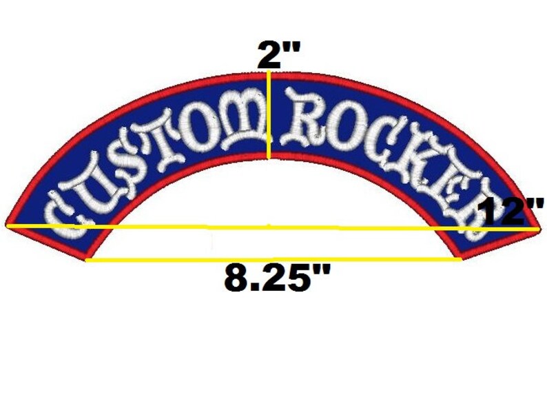 Motorcycle Patches Custom Back Patch 5 Piece Rocker Patch | Etsy