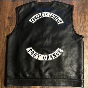 Custom Motorcycle Patches: 12" Top & Bottom Rocker, Officer Tag - Etsy