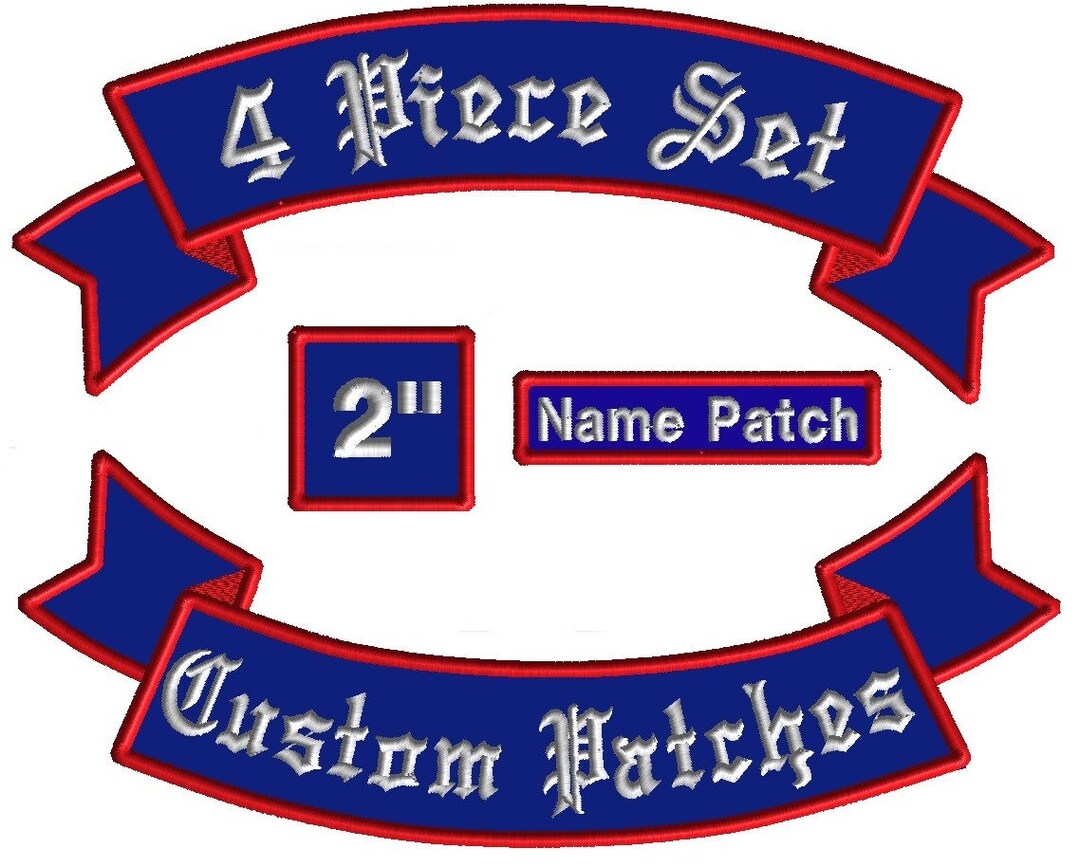 Custom Embroidered Back Patch Set: Iron-on Biker Vest Rockers - Etsy
