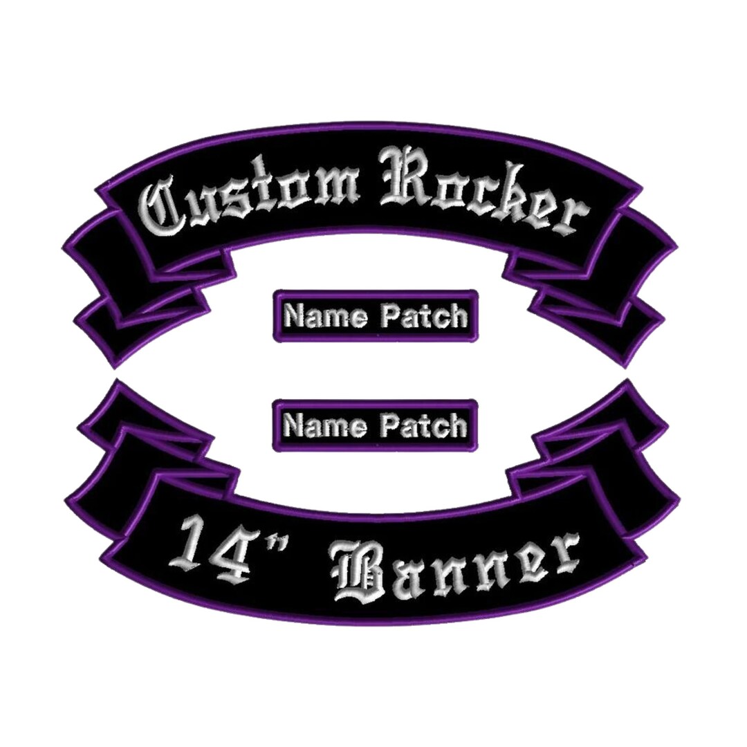 Custom Motorcycle Back Patch Set: Iron on Rocker Patches - Etsy