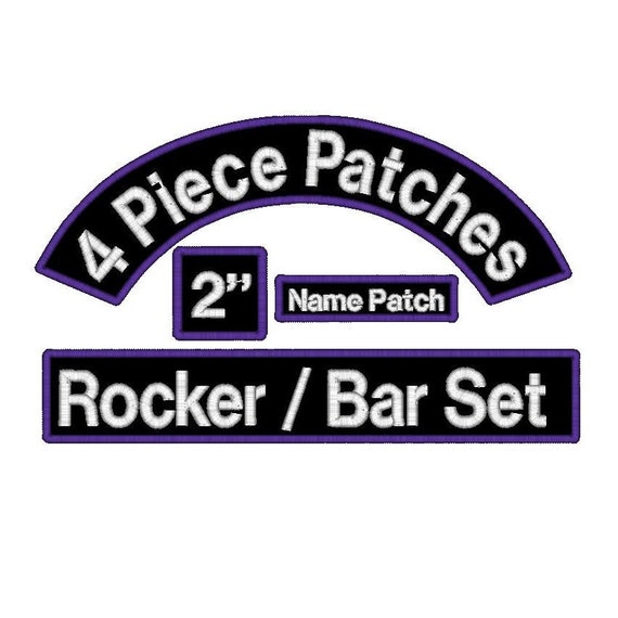 12 4 Piece Custom Embroidered Rocker Bar Set Top and | Etsy