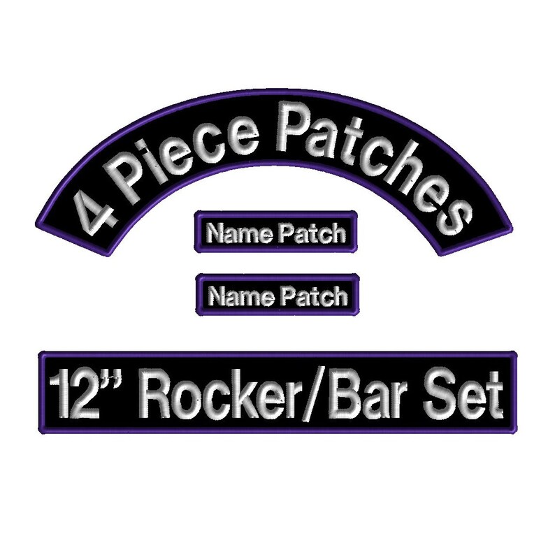 Rocker Patch Set Embroidered Custom Back Patch Set Iron on - Etsy