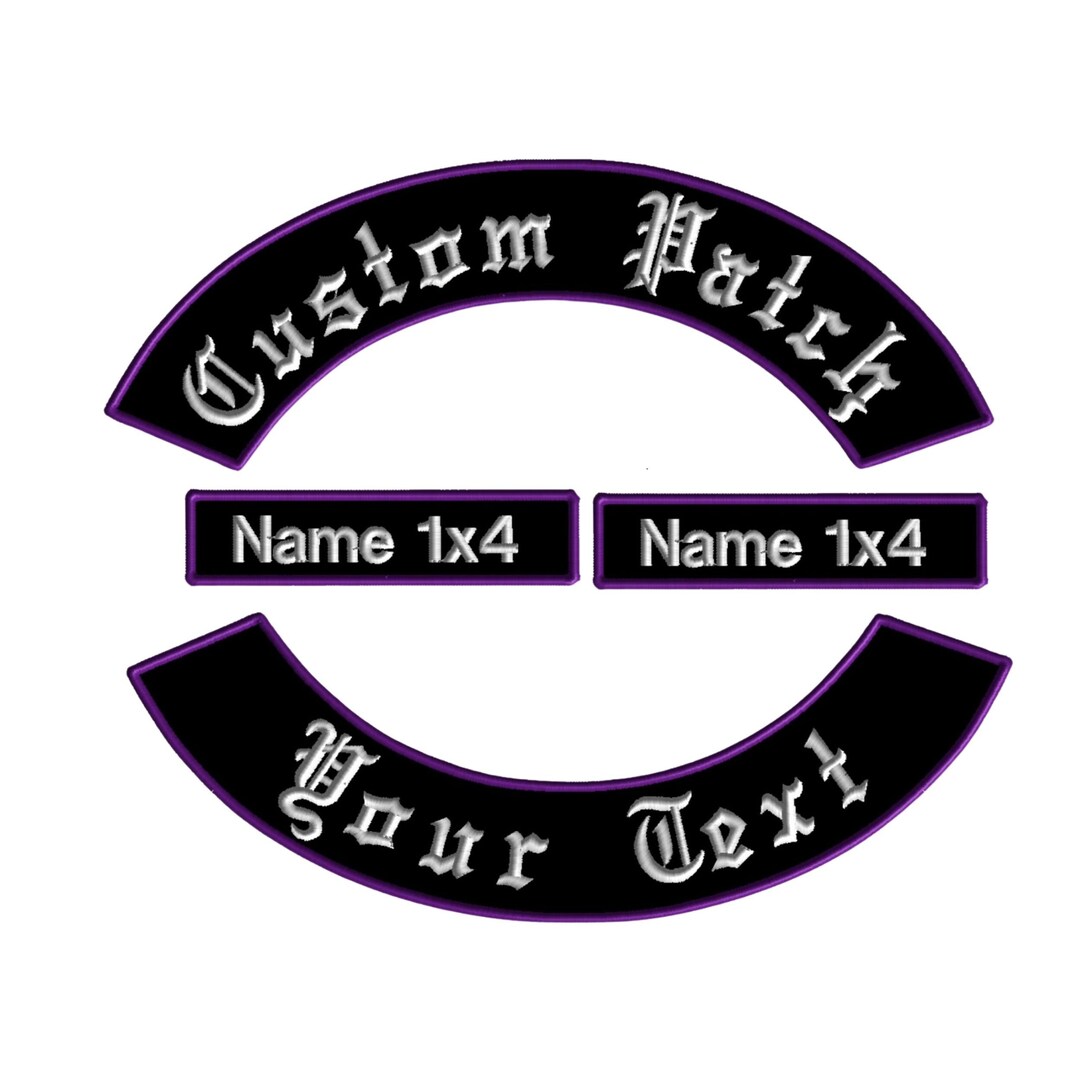 Motorcycle Patches for Jackets & Biker Vests 12 Top Rocker Patch ...