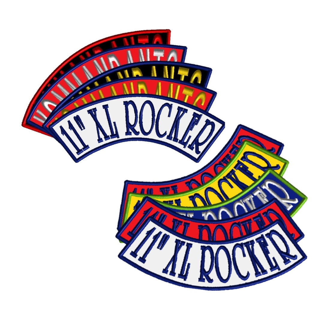 11" Custom Patches for Jackets - Bottom Rocker - Custom Back Patch ...
