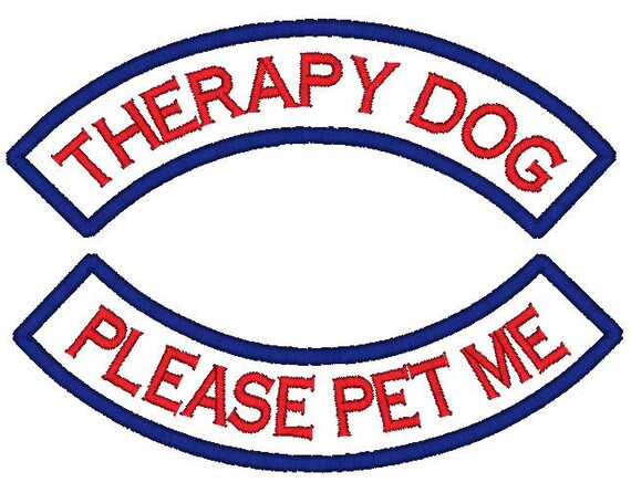 Embroidered Therapy Dog Please Pet Me Iron on / Sew on Patches | Etsy
