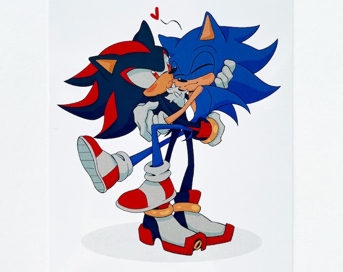 Sonadow Art Print | Sonic and Shadow - Etsy