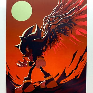 Shadow the Hedgehog Doom Wing Art Print 8x10in - Etsy Australia