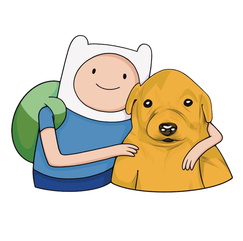 Finn and Jake Sticker, Jotchua Meme, Adventure Time - Etsy