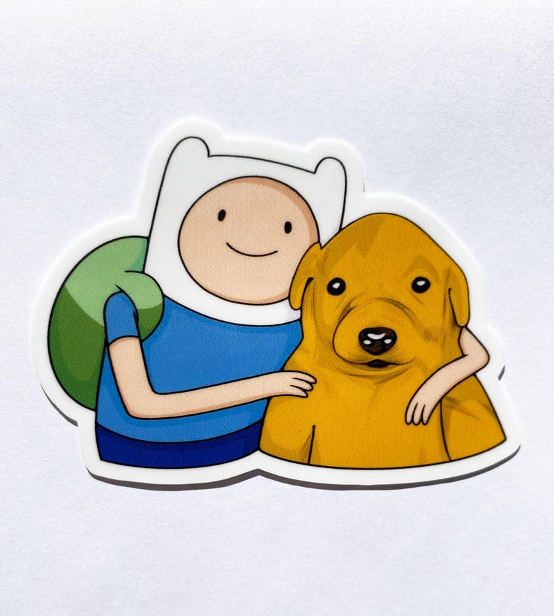 Finn and Jake Sticker, Jotchua Meme, Adventure Time - Etsy