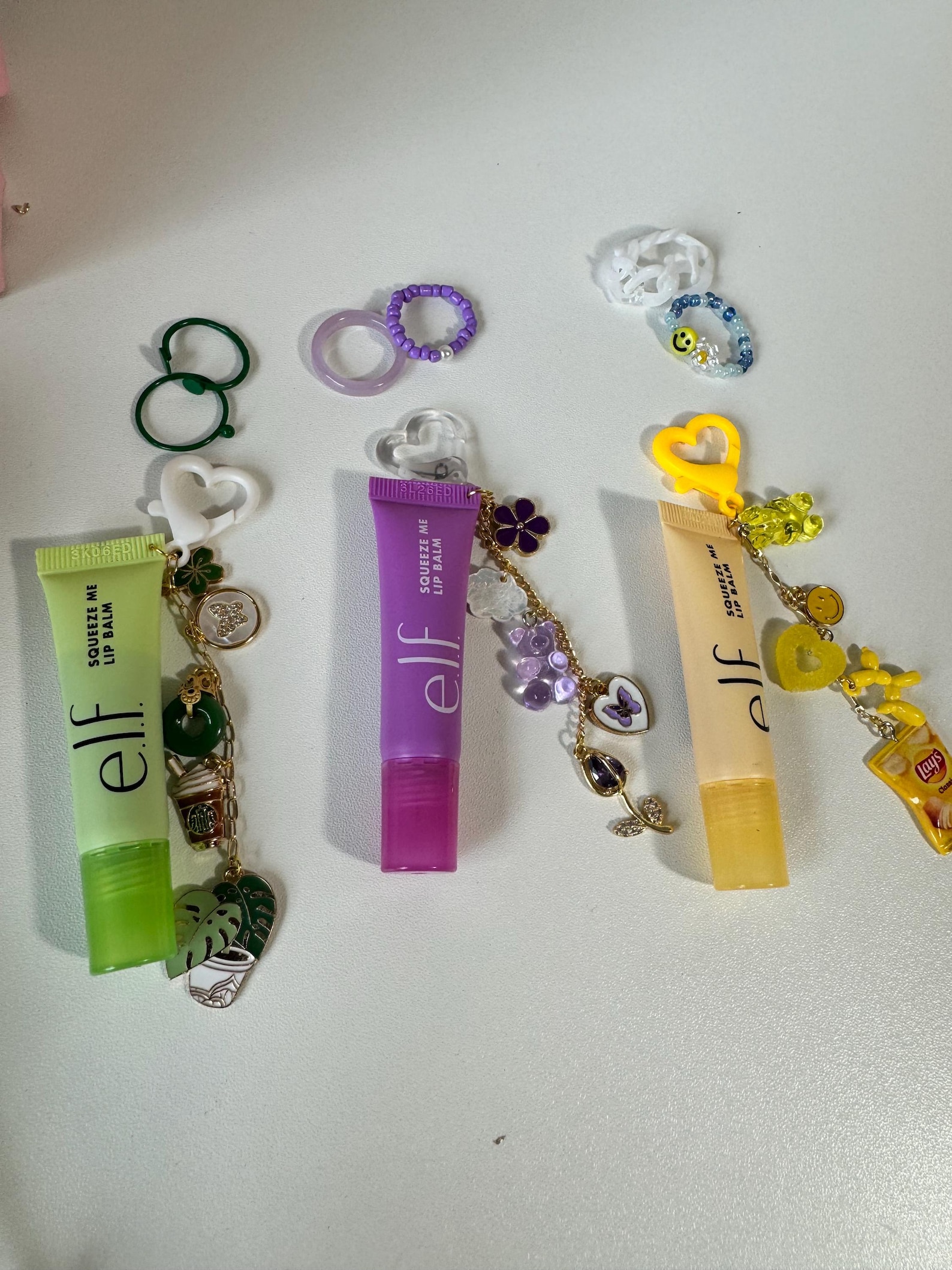 Charm Lip Balm Chain Featuring Elf Lip Balm - Etsy