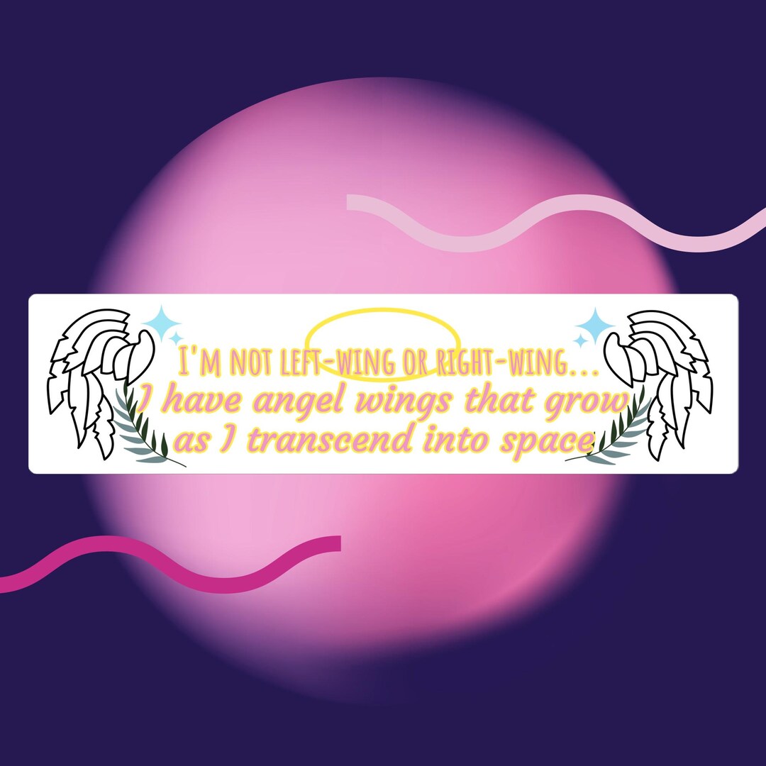 Angel XL Bumper Sticker 15x3.75 Internet Memes Genz Funny Sarcastic ...