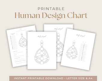 Human Design Chart Printable: Bodygraph Templates (A4/US Letter) - Etsy