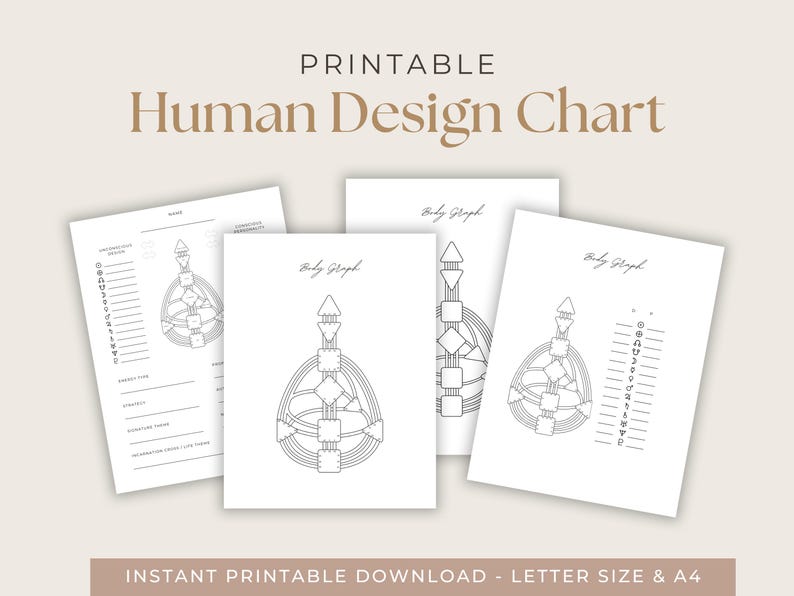 Human Design Chart Printable Human Design Bodygraph Human Design ...