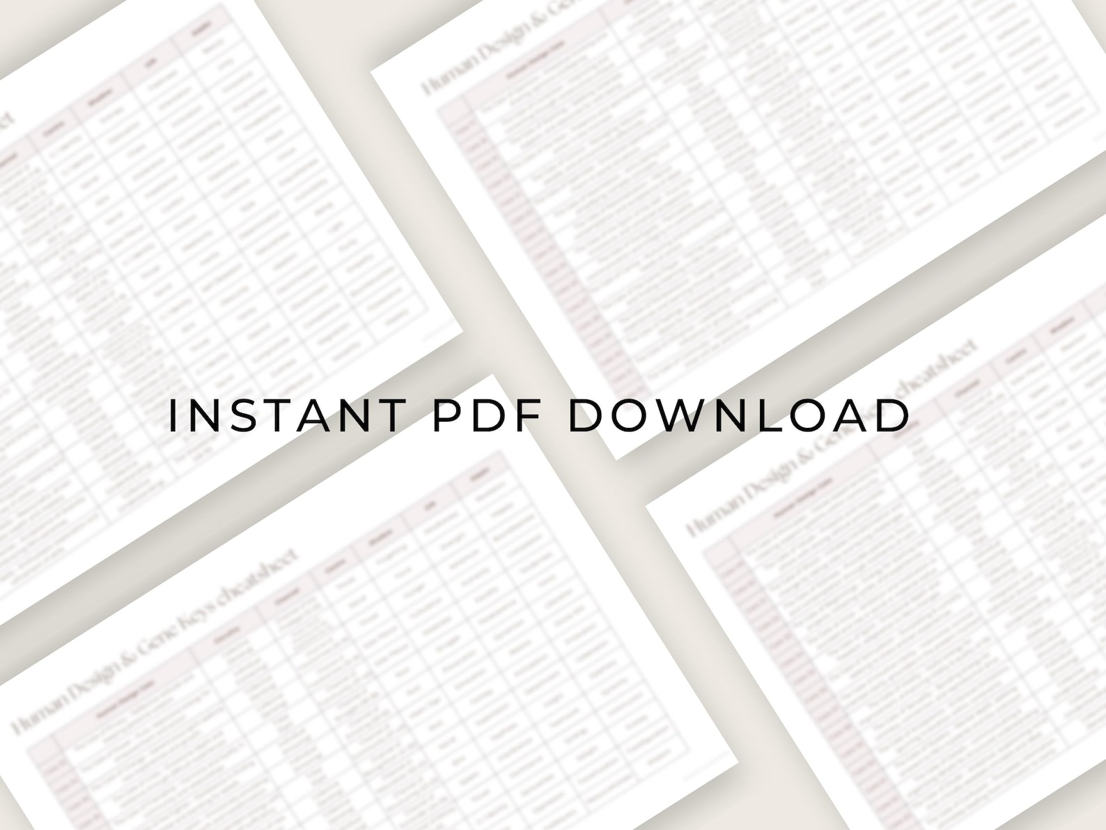 Human Design & Gene Keys Cheatsheet: Printable Reference (PDF Download ...