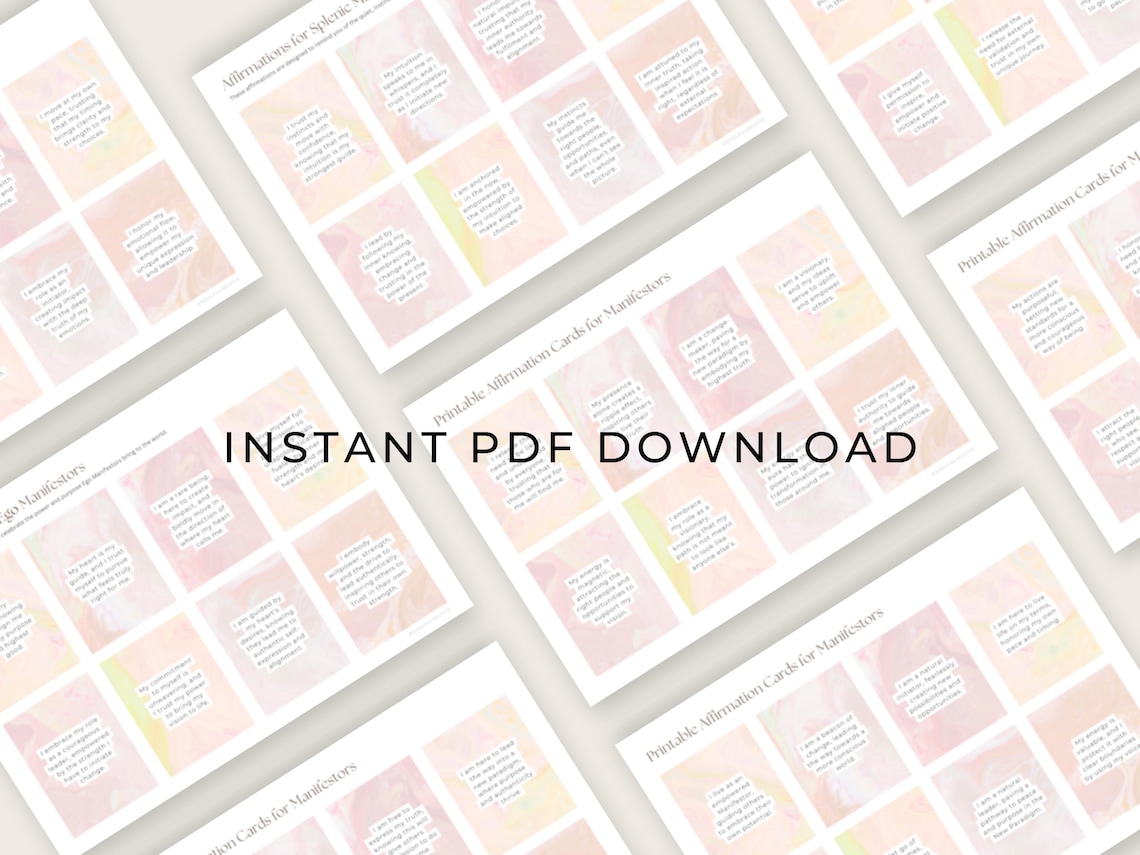 Affirmation Cards for Human Design Manifestors - Printable PDF With 60 ...