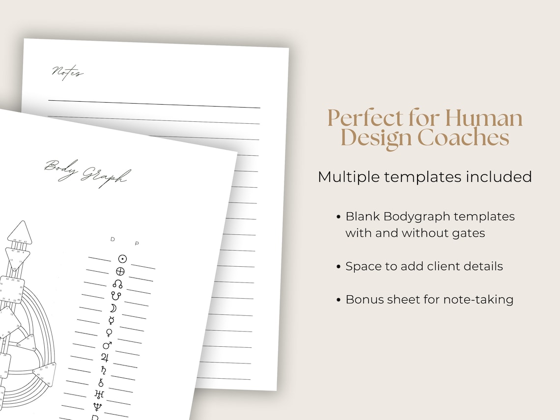 Human Design Chart Printable: Bodygraph Templates (A4/US Letter) - Etsy