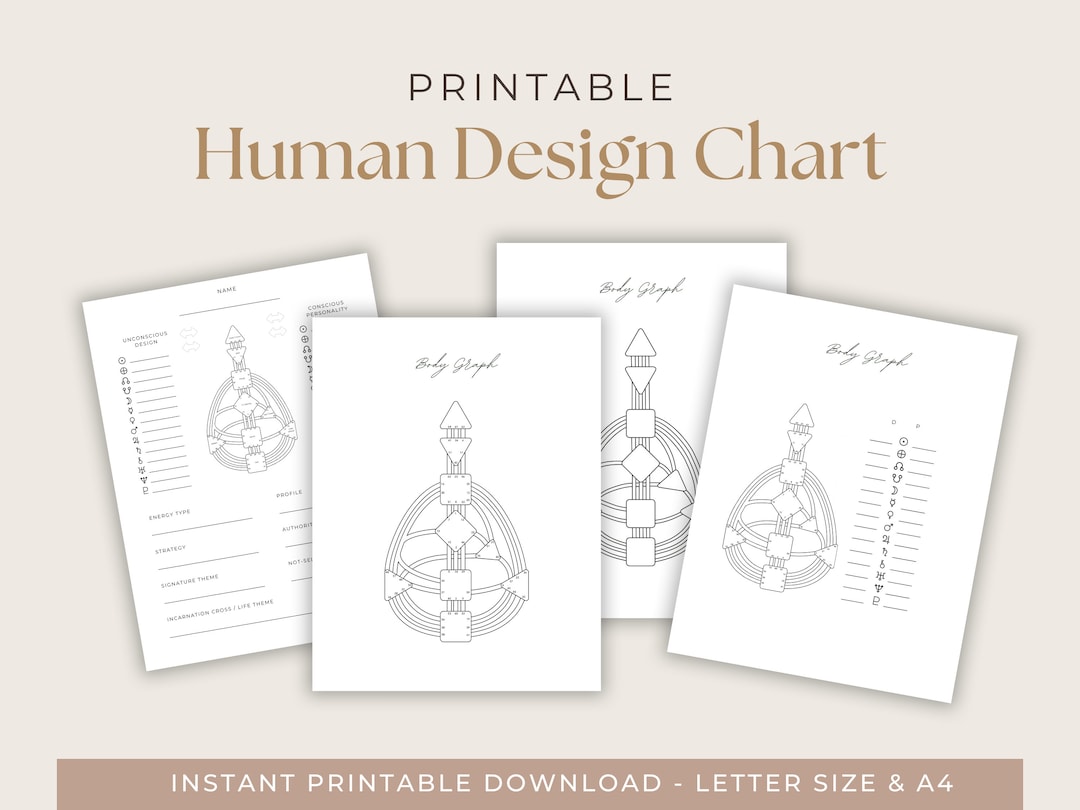Human Design Chart Printable Human Design Bodygraph Human Design ...