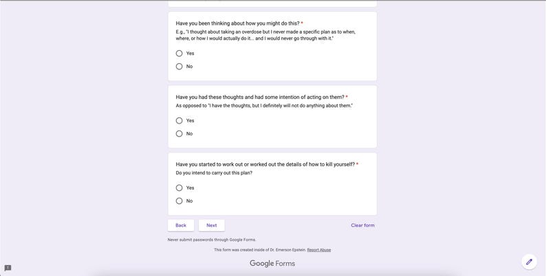 Columbia - Suicide Severity Rating Scale - Screen Version (c-ssrs ...