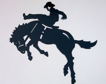 Bronco Rider Silhouette - Etsy
