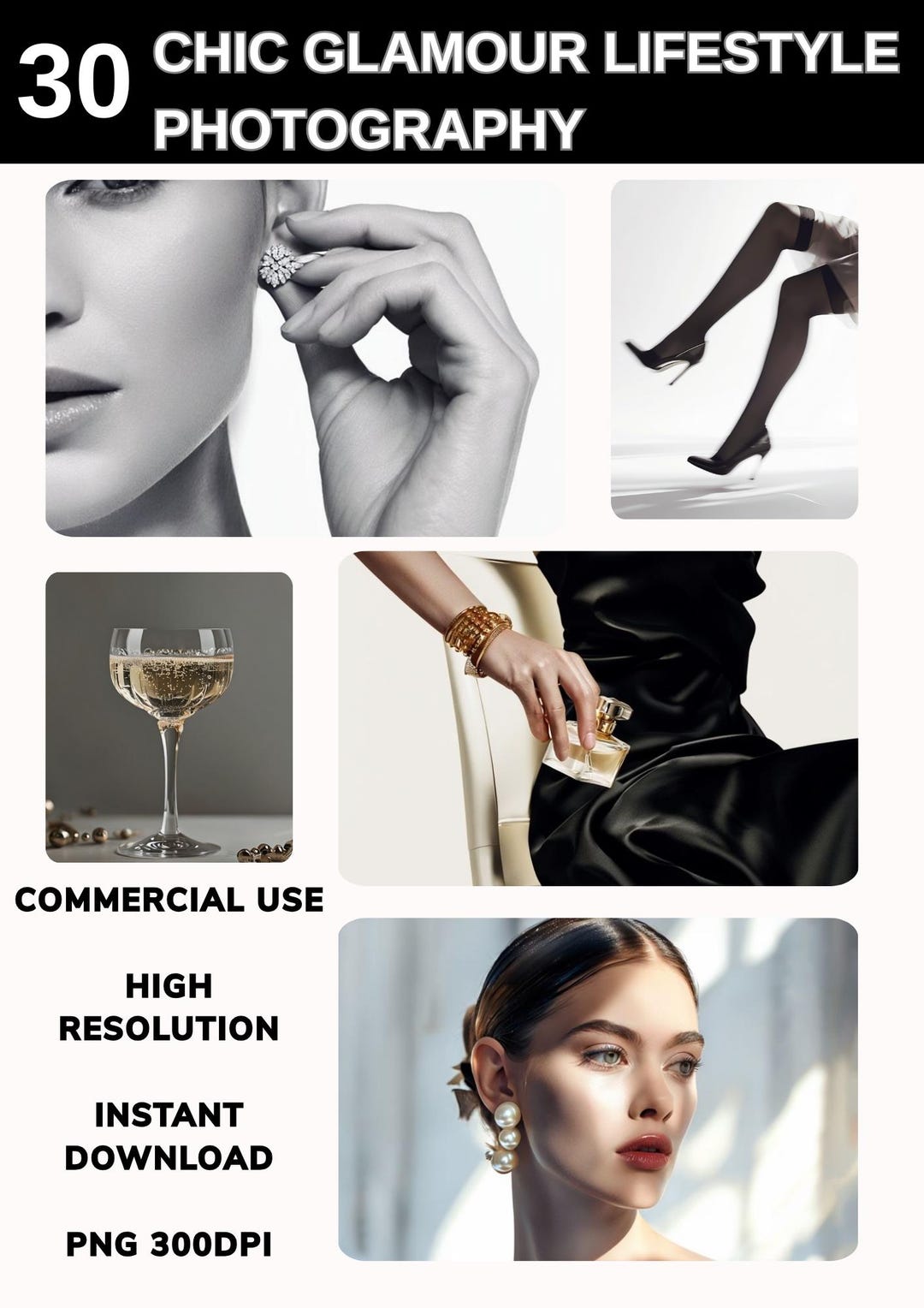 Stock Photos: Chic Glamour Branding Images (digital Download, 30 Pngs ...