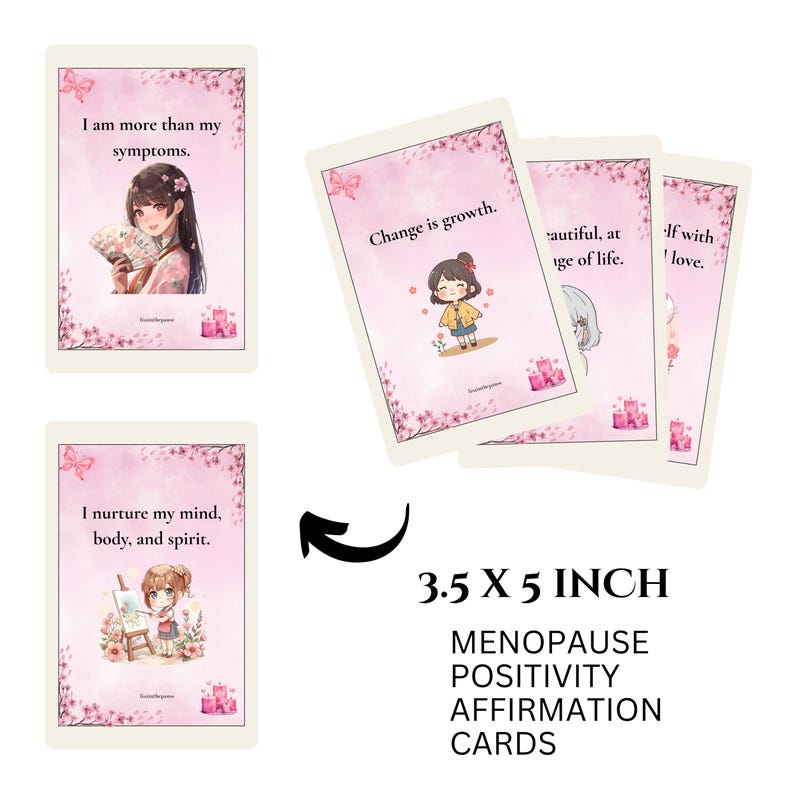 Menopause Affirmation Cards | Printable Positivity Quotes (digital ...
