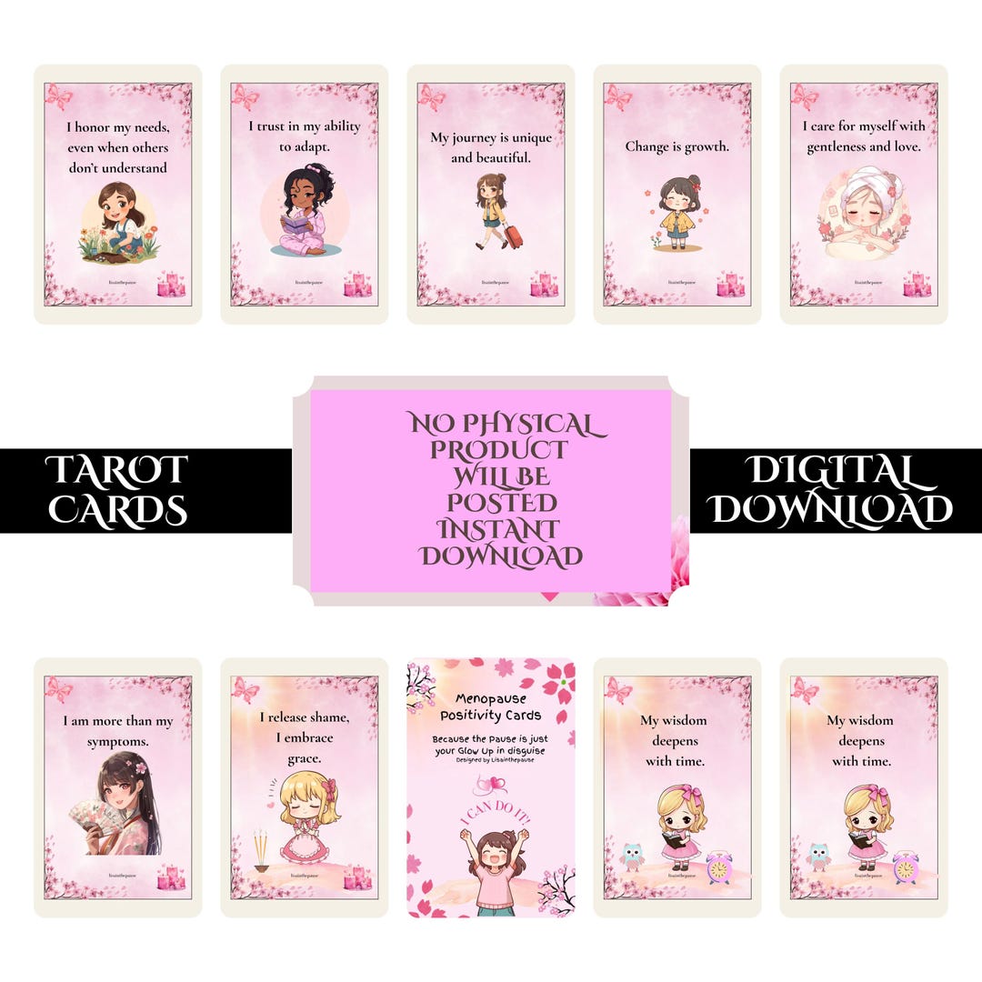 Menopause Affirmation Cards | Printable Positivity Quotes (digital ...