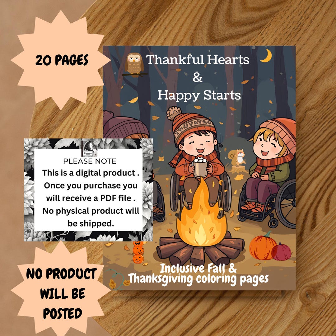 Inclusive Fall Thanksgiving Coloring Pages for SEN & Disabled Children ...