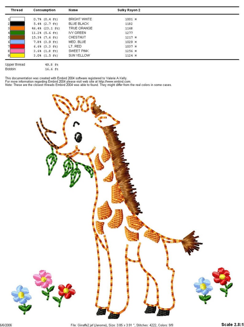 Baby Giraffe Machine Embroidery Design - Etsy