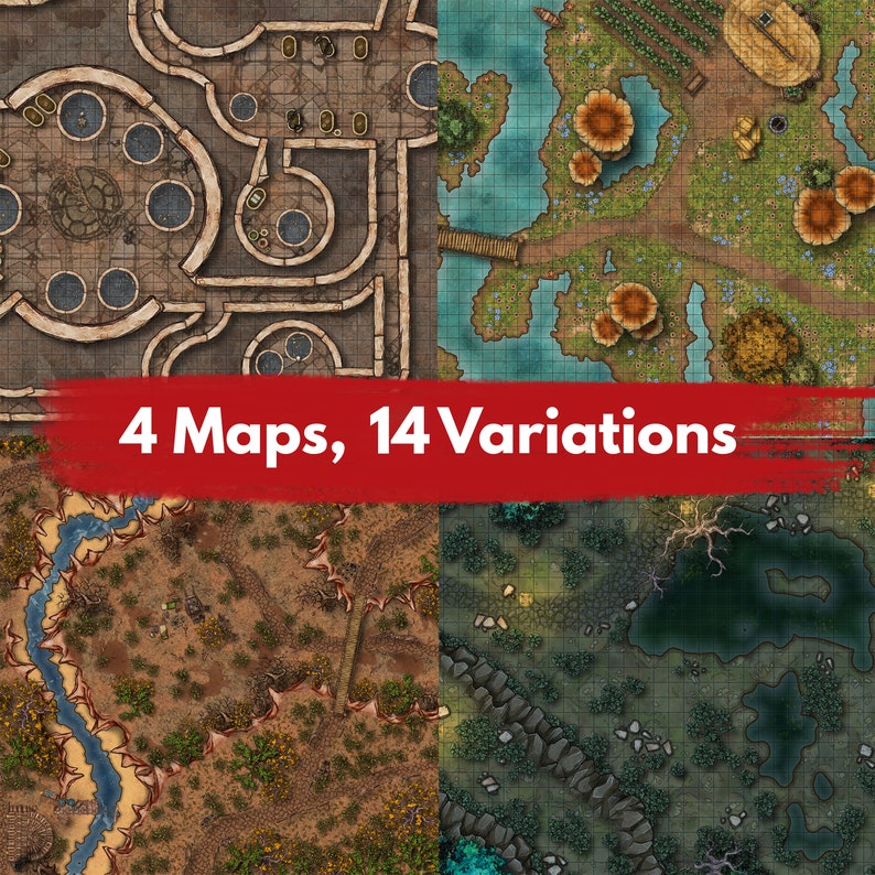 Immersive Battlefields D&D 5e VTT Map Bundle High Res Optional Grid ...