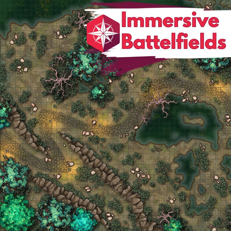 Immersive Battlefields D&D 5e VTT Map Bundle High Res Optional Grid ...