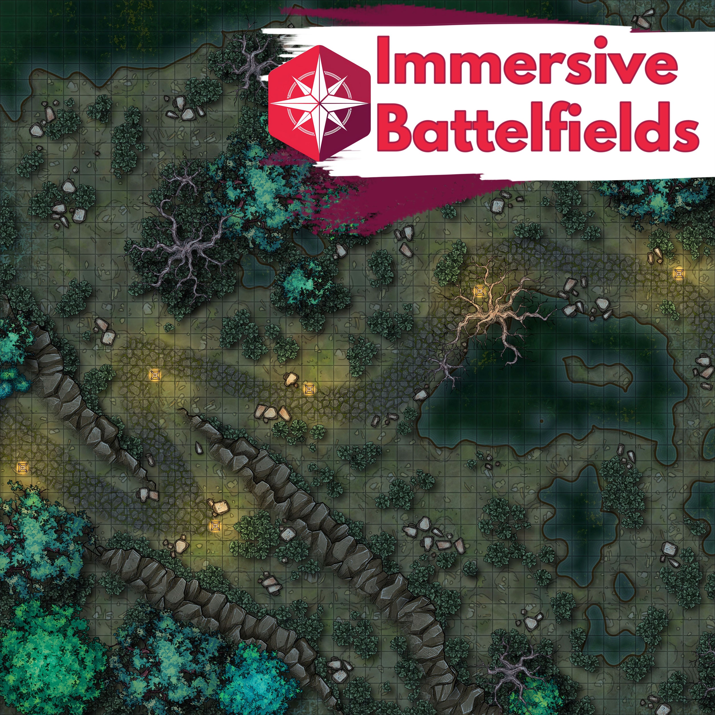 Immersive Battlefields D&D 5e VTT Map Bundle High Res Optional Grid ...
