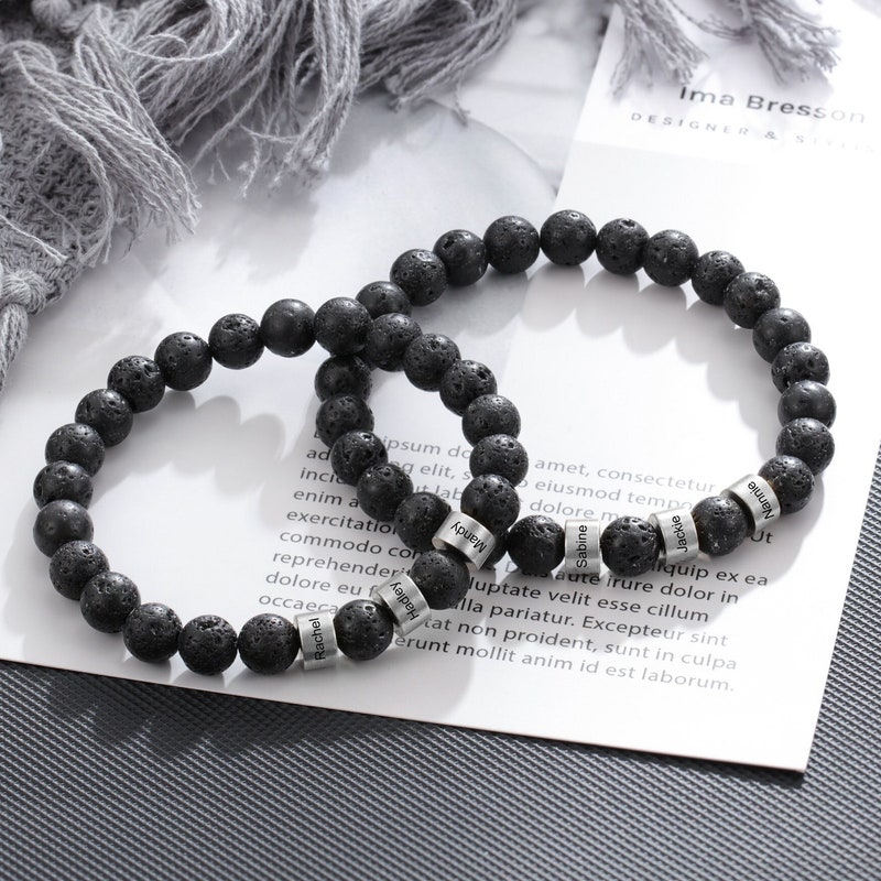 Lava Stone Men Bracelets - Etsy