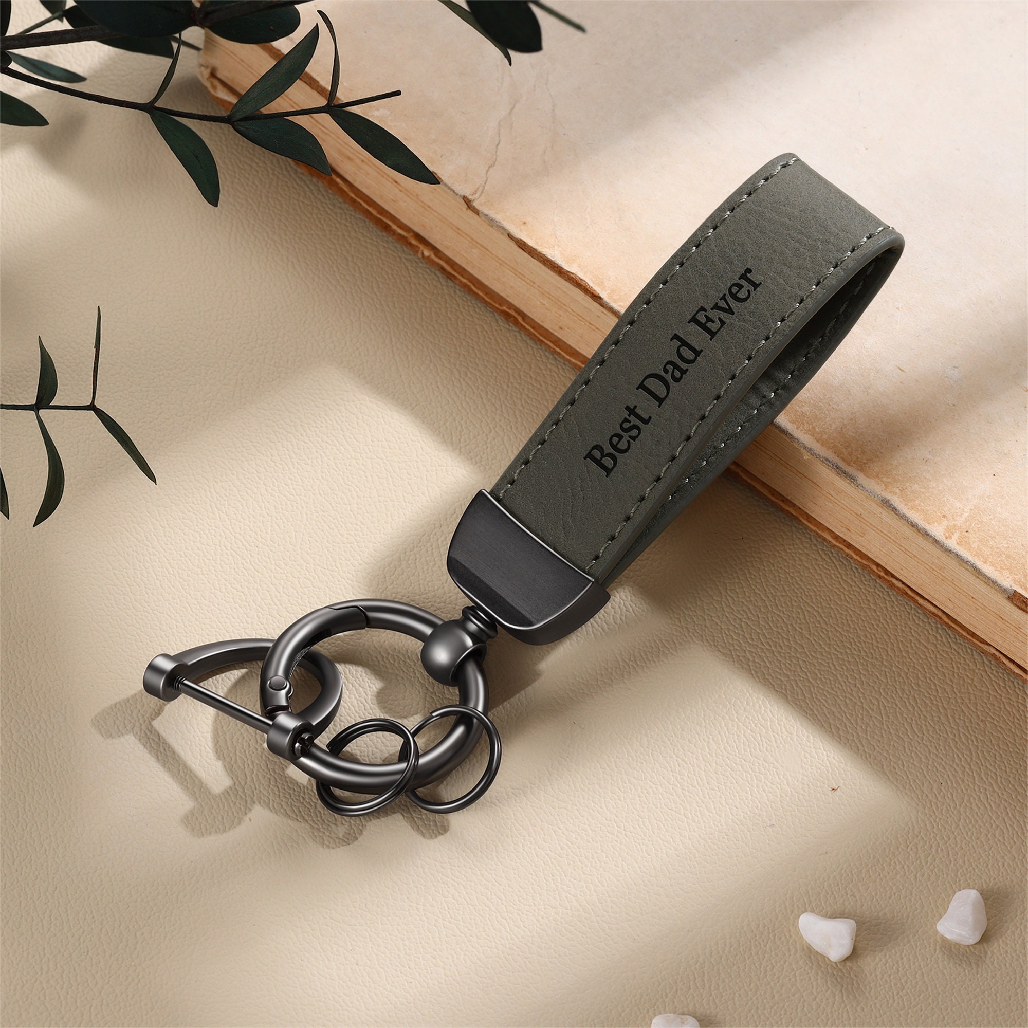 Personalized Leather Keychain,custom Wrist Strap Key Ring,leather ...