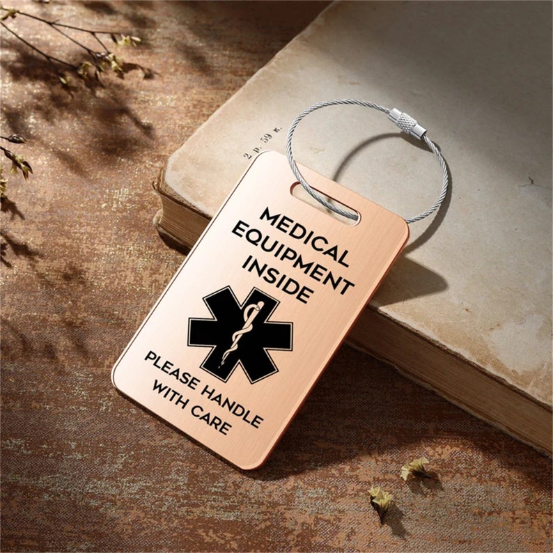 Personalized Medical Alert Luggage Tag,engraved Medical Alarm ID Tag ...