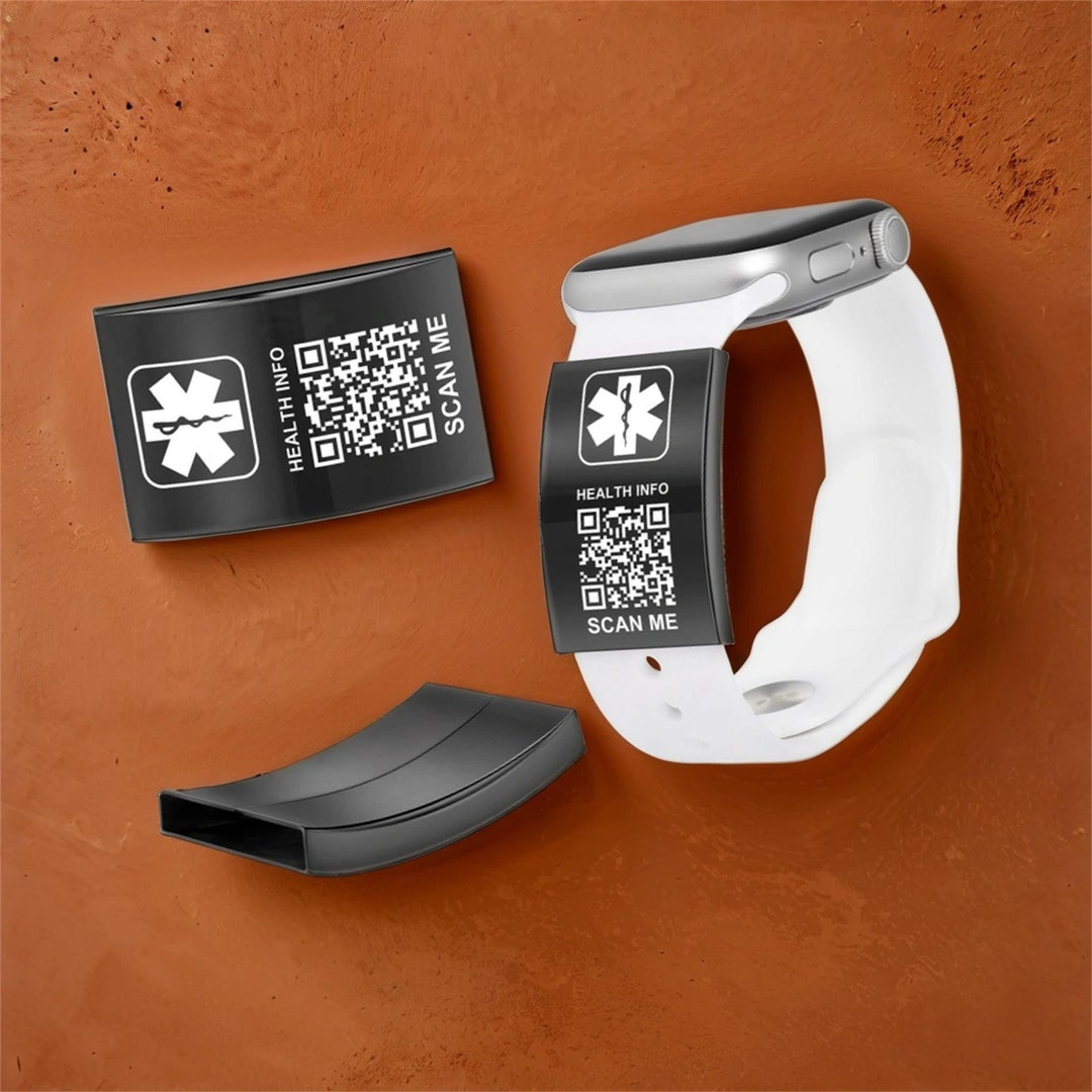 Personalized Medical QR Code Tag for Watch Band,medical Alert ID Tag ...