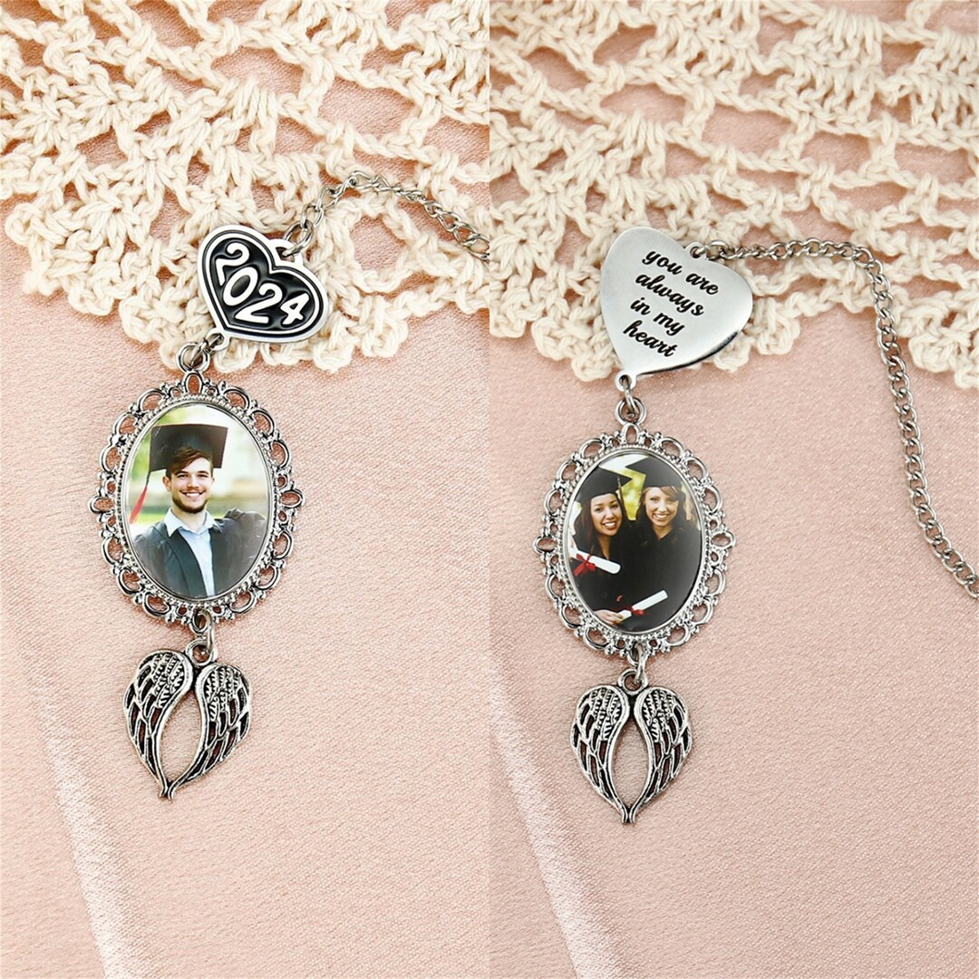 Custom Photo & Text Graduation Tassel With Angel Wings,graduation Photo ...
