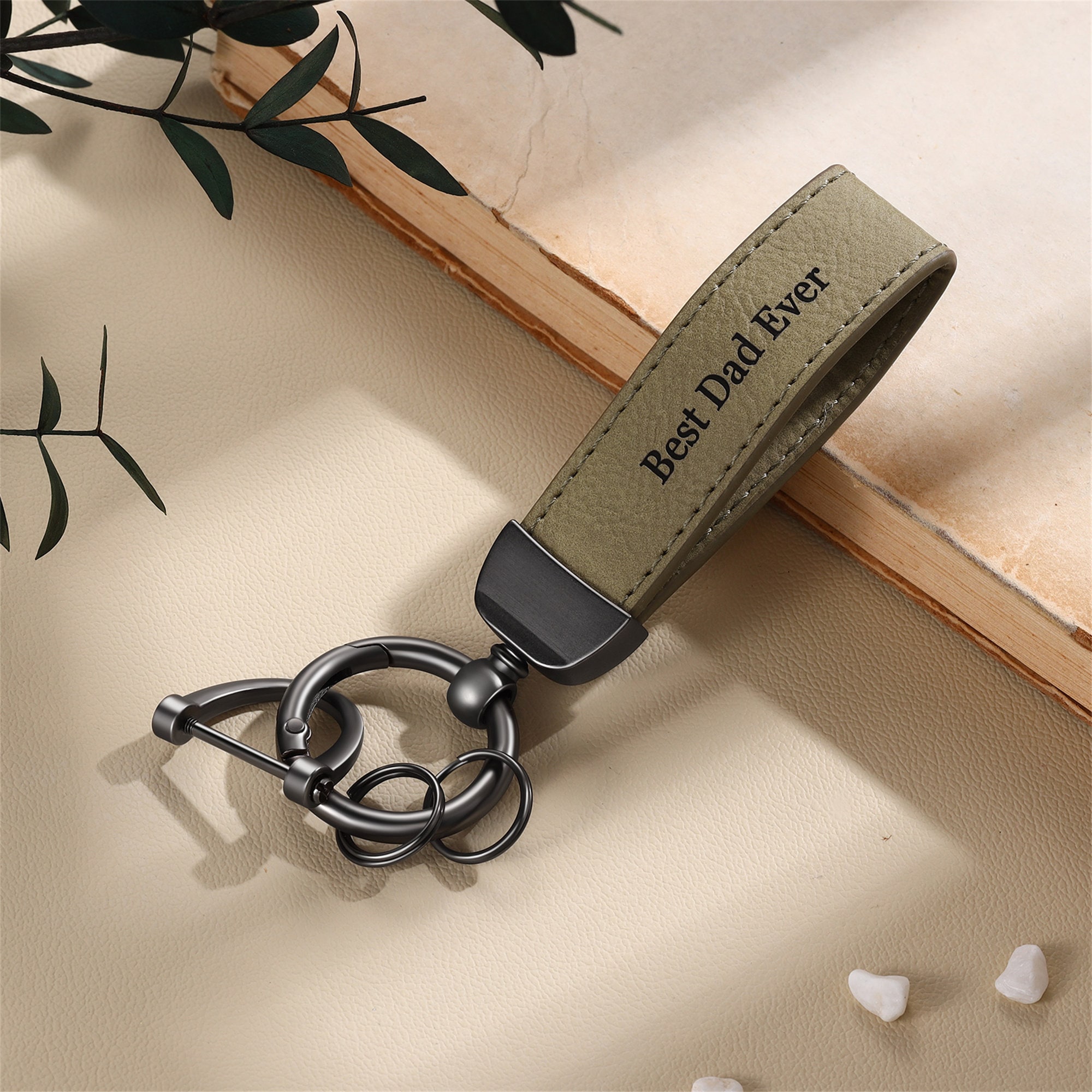 Personalized Leather Keychain,custom Wrist Strap Key Ring,leather ...