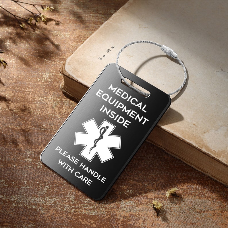 Personalized Medical Alert Luggage Tag,engraved Medical Alarm ID Tag ...