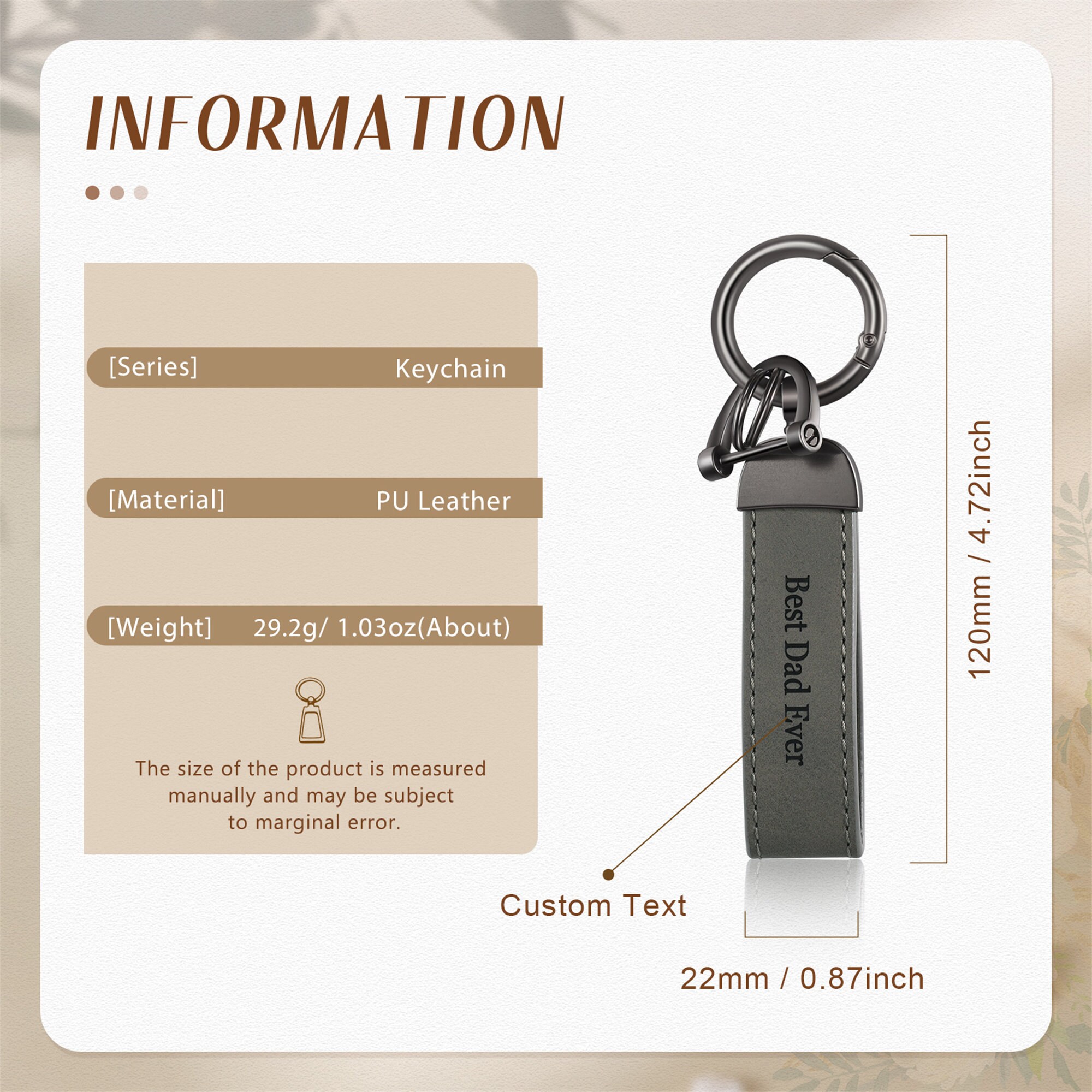 Personalized Leather Keychain,custom Wrist Strap Key Ring,leather ...