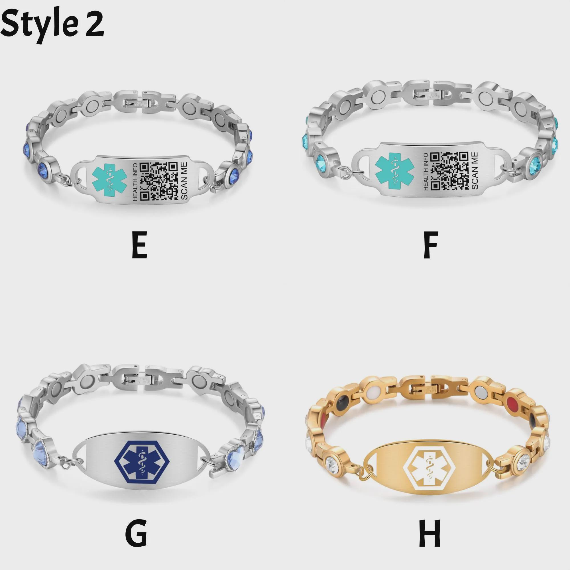 QR Code Medical Alert ID Adjustable Bracelets for Men/women,diabetes ...