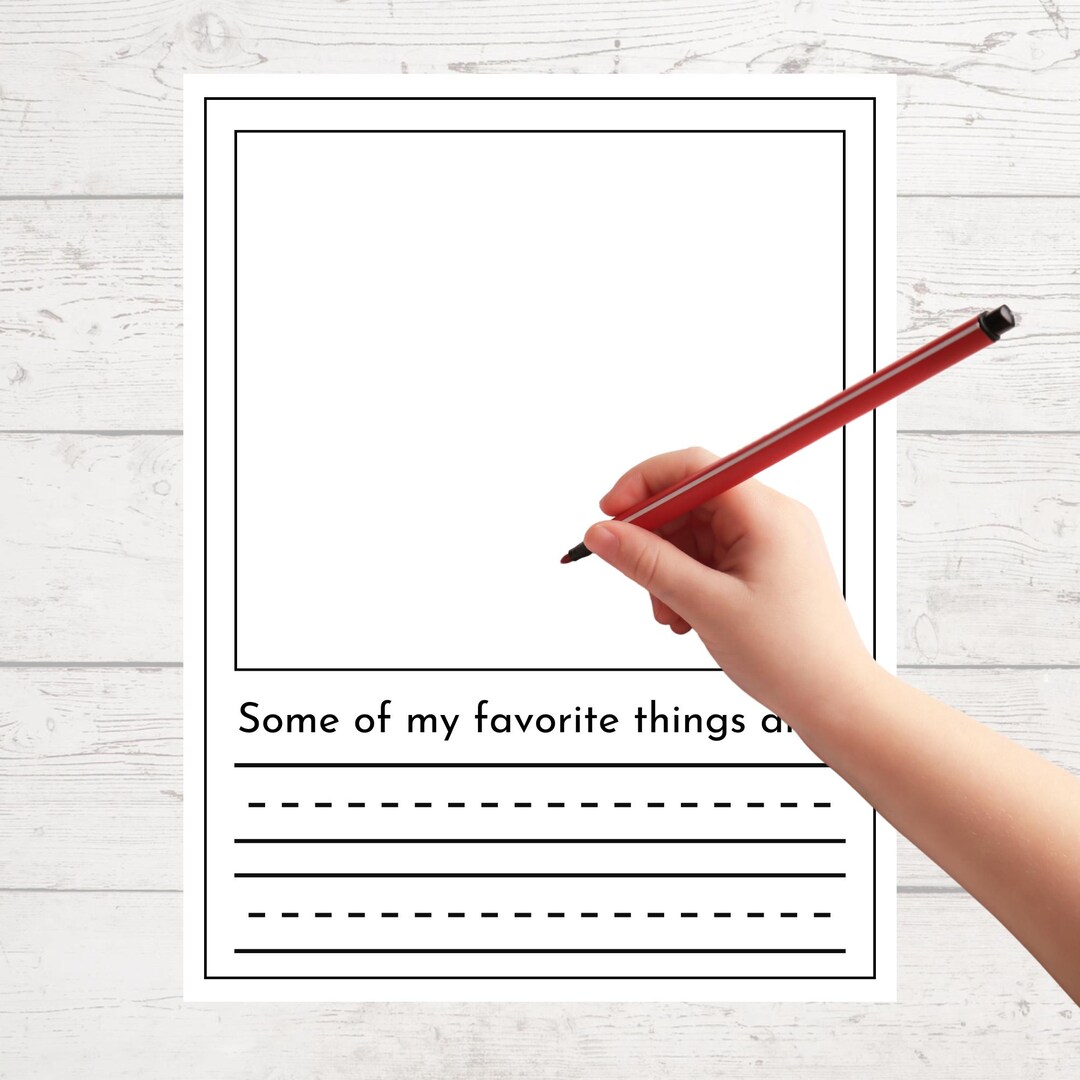 My Favorite Things Drawing Template, Writing Prompt, Directed Drawing ...