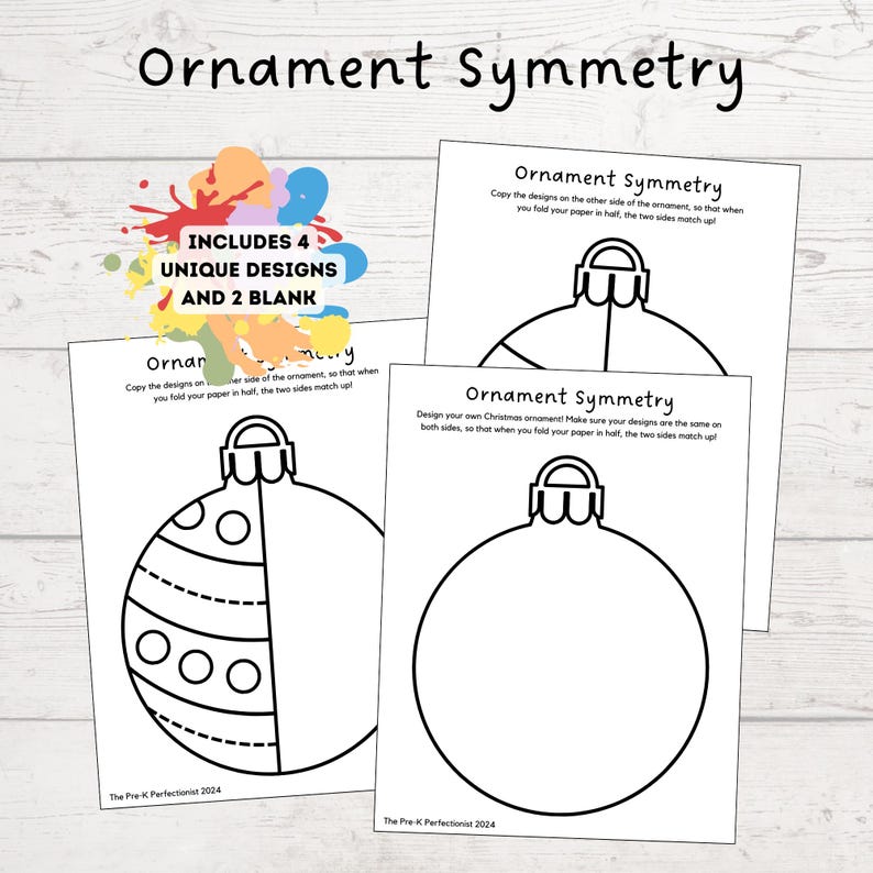 Ornament Symmetry Art, Symmetry Drawing, Directed Drawing, Preschool ...