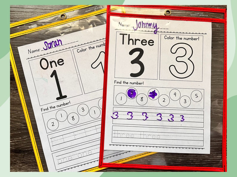 1-10 Number Tracing Worksheet for Kindergarten Math Practice Worksheets ...
